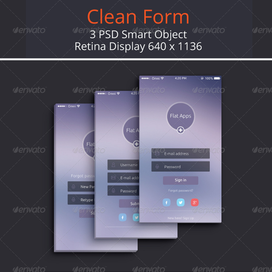 Clean Login form, Web Elements | GraphicRiver